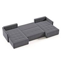 China Factory 2023 Latest design Luxury 8 seater living room sofa Velvet fabric with storage convertible sofa bed for sale
