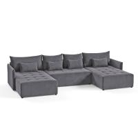 China Factory 2023 Latest design Luxury 8 seater living room sofa Velvet fabric with storage convertible sofa bed for sale