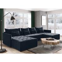 China Factory 2023 Latest design Luxury 8 seater living room sofa Velvet fabric with storage convertible sofa bed for sale