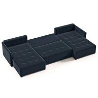 China Factory 2023 Latest design Luxury 8 seater living room sofa Velvet fabric with storage convertible sofa bed for sale