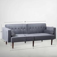 China European dual-purpose Upholstered Reversible gray regulable living room sofa bed for small family for sale