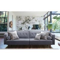 China European dual-purpose Upholstered Reversible gray regulable living room sofa bed for small family for sale