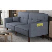China Cara FURNITURE SGS report high-density sponge black polyester living room sofas bed with pocket for sale