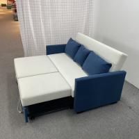 China technology cloth white blue assorted colors 2seater+chaise pull-out bed sofa bed for Ocean View Villa for sale