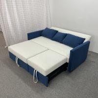 China technology cloth white blue assorted colors 2seater+chaise pull-out bed sofa bed for Ocean View Villa for sale