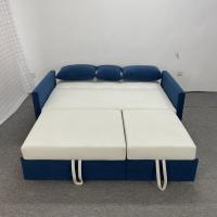 China technology cloth white blue assorted colors 2seater+chaise pull-out bed sofa bed for Ocean View Villa for sale