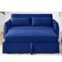 China multi-functional dual-purpose loveseat with fold out bed green velvet sofa beds low prices with side pocket for sale