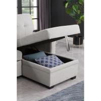 China multi-function 2s with bed+chaise with storage light gray linen sofa set bed sofa bed for living room for sale