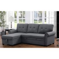China multi-function 2s with bed+chaise with storage light gray linen sofa set bed sofa bed for living room for sale