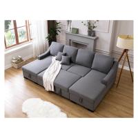 China Cara Furniture Big U-shaped double chaise with Storage sofa beds Popular style sleeper sofas Living room sofa bed for sale