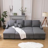 China Cara Furniture Big U-shaped double chaise with Storage sofa beds Popular style sleeper sofas Living room sofa bed for sale