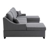 China Cara Furniture Big U-shaped double chaise with Storage sofa beds Popular style sleeper sofas Living room sofa bed for sale