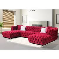China Factory wholesale new hot selling velvet living room sofa 8 seats couch sofas black tufted velvet sofa for sale