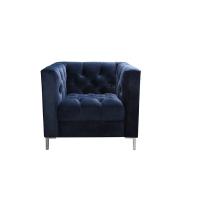 China Living room Furniture New Design Sofa Bed Modern Blue Velvet Fabric Tufted Convertible Sofa Bed for sale
