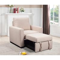 China Modern villa living room single person sofa set household Beige lamb fabric cashew nut arc creative sofa with Foot-rest for sale