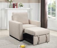China Modern villa living room single person sofa set household Beige lamb fabric cashew nut arc creative sofa with Foot-rest for sale