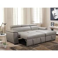 China royal Capri 2seater chaise living room modern leather sofa l shape sleeper sofa set  furniture cum bed for sale