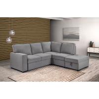 China Modern design luxury living room villa hotel grey sofa furniture fabric 2P+Chaise sofa with storage set couch sofa bed for sale