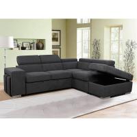 China Modern Family 2P+chaise+ottoman L Shape Office Convertible Storage Sofa Folding Couch Sofa Bed Foldable sleeper sofa bed for sale