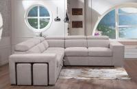 China Guangdong manufacture Best seller 2seater+corner+2seater with extendable bed sofa living room sofa bed functional couch for sale