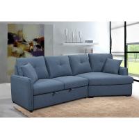 China Cara manufacture two sitter with fold end table Comfy Surface Living Room Furniture Corner Sofa Sectional L Sofa for sale