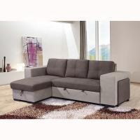 China NEW sectional contrast color stitch couch left hand facing living room spaces modern L shaped typed grey fabric sofa for sale