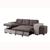 China NEW sectional contrast color stitch couch left hand facing living room spaces modern L shaped typed grey fabric sofa for sale