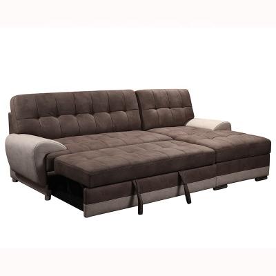 China Cheap luxury assorted colors white and chocolate sofa fabric L shaped adjustable living room sofa for home use for sale
