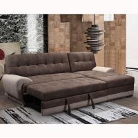 China Cheap luxury assorted colors white and chocolate sofa fabric L shaped adjustable living room sofa for home use for sale