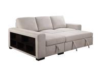 China Dongguan Tianhang Furniture Adjustable Sectional Corner Foldable Receptacle Breathable Beige Fabric Living Room Sofa  Fu for sale