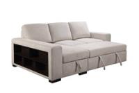 China Dongguan Tianhang Furniture Adjustable Sectional Corner Foldable Receptacle Breathable Beige Fabric Living Room Sofa  Fu for sale
