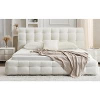 China Double Frame White Berber Fleece Bread Hotel Beds Living Room Furniture for sale