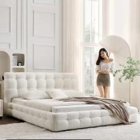 China Double Frame White Berber Fleece Bread Hotel Beds Living Room Furniture for sale