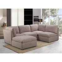 China Brown Color Fabric Sectional Sofa Set For Office And Sitting Room for sale