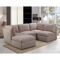 China Brown Color Fabric Sectional Sofa Set For Office And Sitting Room for sale