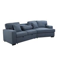 China European Style Modern Corner Sofa Bed With Tea Table Contemporary for sale