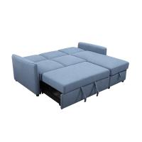 China OEM Wholesales hot selling Living room L shape Corner sofa recliner Sectional storage function  linen fabric sofa bed for sale