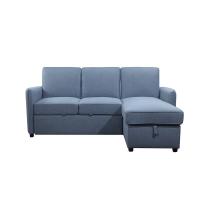 China OEM Wholesales hot selling Living room L shape Corner sofa recliner Sectional storage function  linen fabric sofa bed for sale