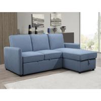 China OEM Wholesales hot selling Living room L shape Corner sofa recliner Sectional storage function  linen fabric sofa bed for sale