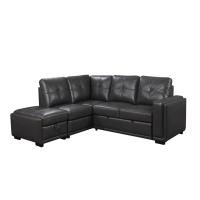 China Wholesales living room sofa Air leather fabric L shape functional sofa furniture modern design cheap price sofa bed for sale