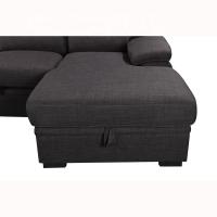 China Classic America style L shape living room sofa strong wood frame high quality fabric sofa set for home big corner sofa for sale