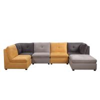 China Top quality home furniture stylish luxury fabric sofas tufted sectional sofa set for living room modular sofa set for sale