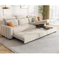 China Extendable Apartment Sofa Bed Furniture L Shape 3 Seater Magazine Pocket Put Down Back Frame for sale