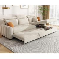 China Extendable Apartment Sofa Bed Furniture L Shape 3 Seater Magazine Pocket Put Down Back Frame for sale