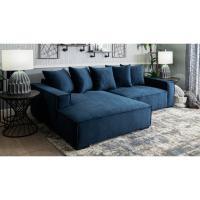 China Velvet Upholstery Navy Color Module Sofa Set For Living Room Hotel for sale