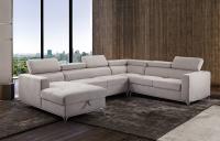 China OEM/ODM Furniture Manufacturer Modern Living room sofa fabric sectional sofa couch with headrest and storage for sale