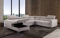 China OEM/ODM Furniture Manufacturer Modern Living room sofa fabric sectional sofa couch with headrest and storage for sale