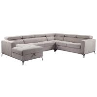 China OEM/ODM Furniture Manufacturer Modern Living room sofa fabric sectional sofa couch with headrest and storage for sale