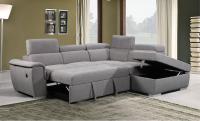 China Capri 3 Modern Home Furniture Sectional Sleeper Sofas Adjustable height Plywood Frame for sale