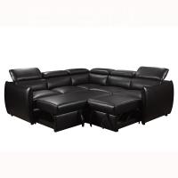 China Customized L shape Luxury living room sofa sectional furniture European leather sofa set Modern sleeper sofas bed for sale
